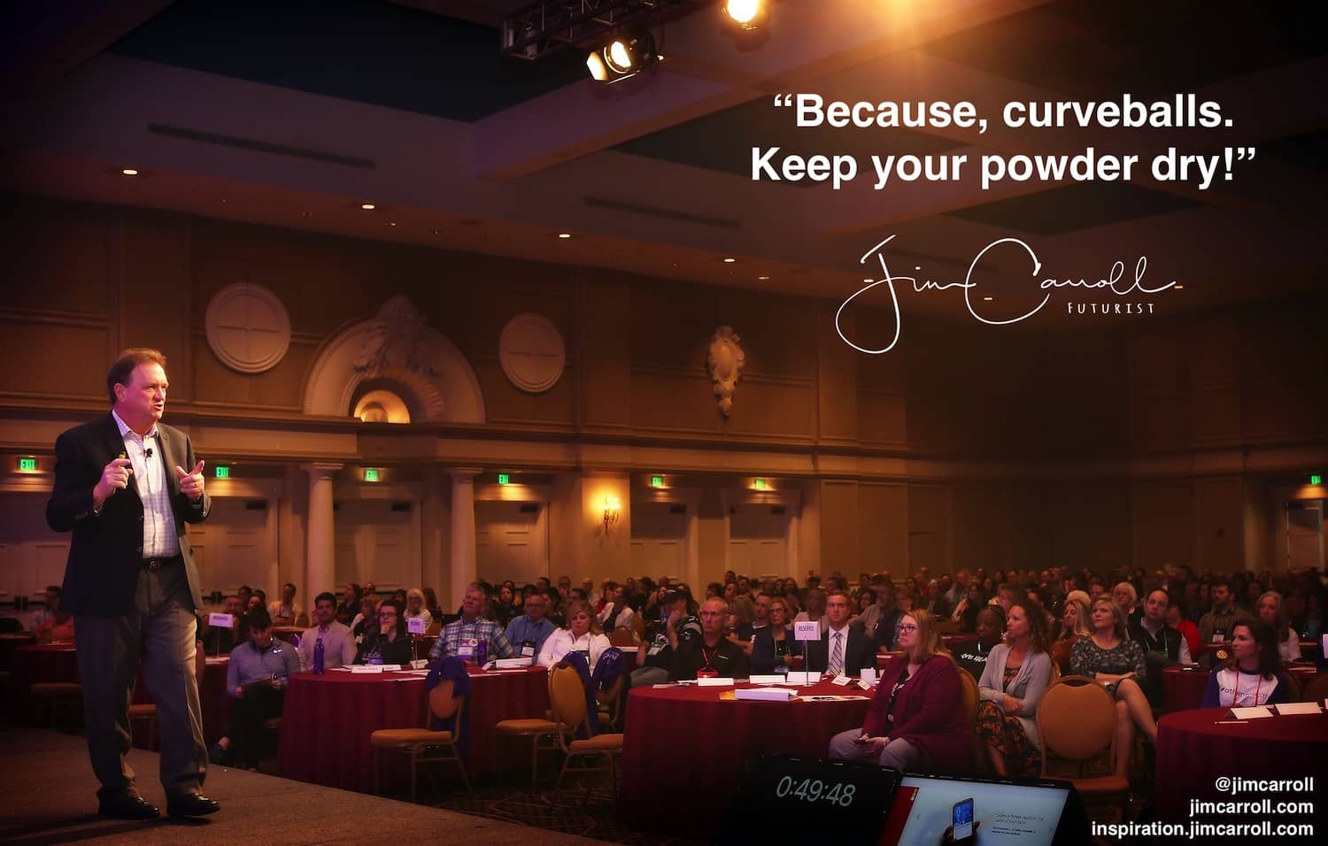 Daily Inspiration: “Because, curveballs. Keep your powder dry!